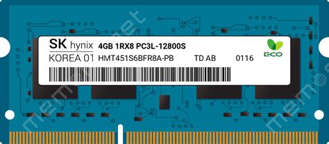 HMT451S6BFR8A-PB - SK Hynix 1x 4GB DDR3-1600 SODIMM PC3L-12800S Single ...