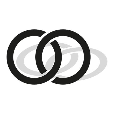 Premium Vector Interlocking Circles Rings Concept Icon Vector