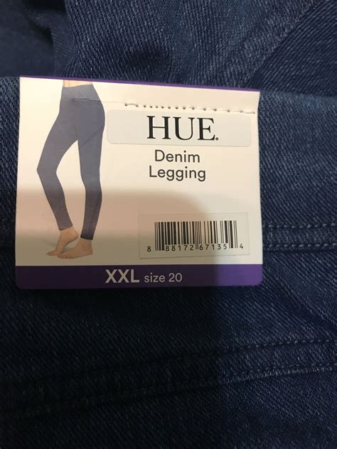 Hue Utopia Womens Leggings Size Xxl 20 Plus Mid Rise 00726 Back Pockets