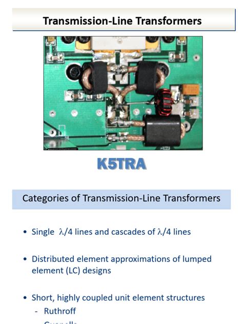 Transmission Line Transformers Pdf Transmission Line Transformer