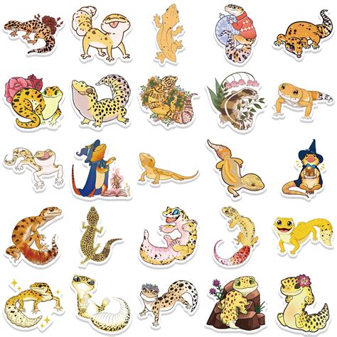 50pcs Colorful Lizards Stickers Au Sticker World