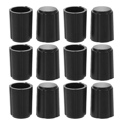 Raindrops 12pcs D Type Guitar Control Knobs Black Potentiometer Volume Tone Knobs Electric
