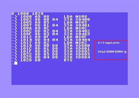 Végre egy Helló világ C64 assembly alapok