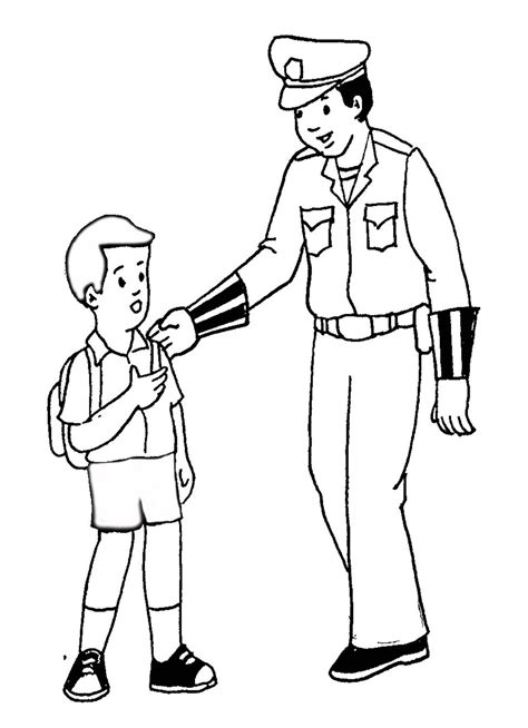 Cara Mewarnai Gambar Polisi Lengkap Terbaru Riset