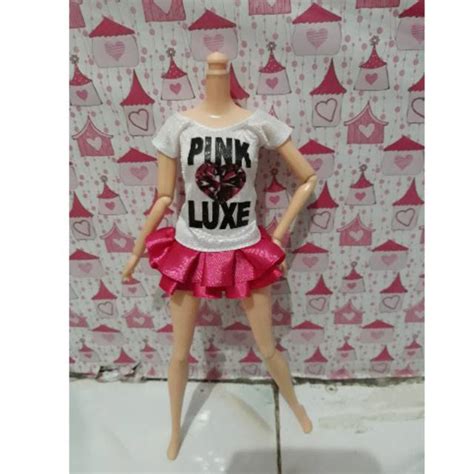 Jual Baju Mini Dress Pink Luxe Baju Barbie Shopee Indonesia