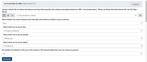 Format Data Error In Uploading The Example Data For Lefse Lefse The