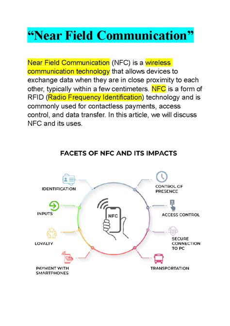 Near Field Communication Near Field Communication” Near Field Communication Nfc Is A