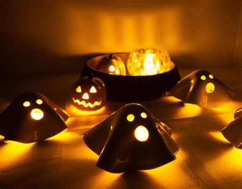 Handmade Ceramic Ghost Tea Light Holder Etsy
