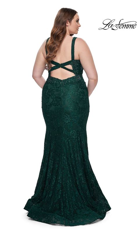 Plus Size Long Lace Mermaid Prom Dress Promgirl