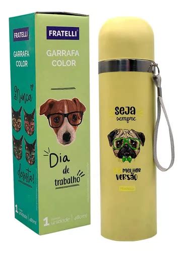Garrafa Coloridas E Engraçadas Estampa Pet Inox 480ml MercadoLivre