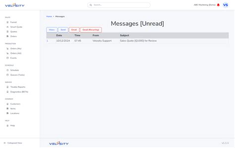 Message Center Velosity Documentation