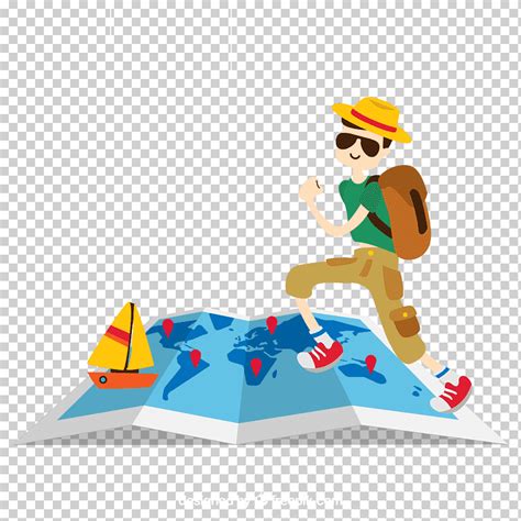 Ilustración De Personaje Viajando Viajes Turismo Euclidiano Viajes