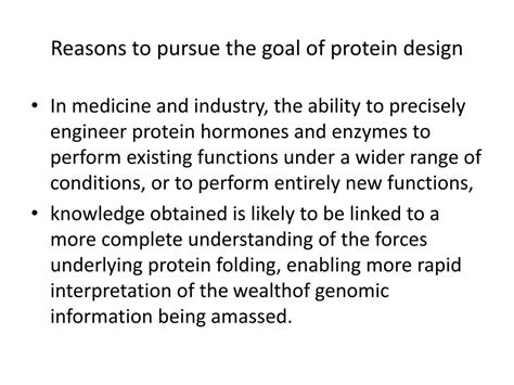 PPT Computational Protein Design PowerPoint Presentation Free Download ID 2589257