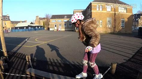 Rollerskating Girl Extreme Aggressive Old School Skating Youtube