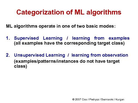 Chapter 12 Supervised Learning Categorization Decision Trees Part