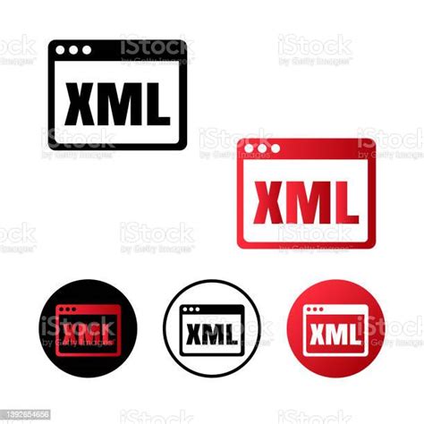 Xml 코드 아이콘 일러스트레이션 Xml에 대한 스톡 벡터 아트 및 기타 이미지 Xml 개념 개발 Istock
