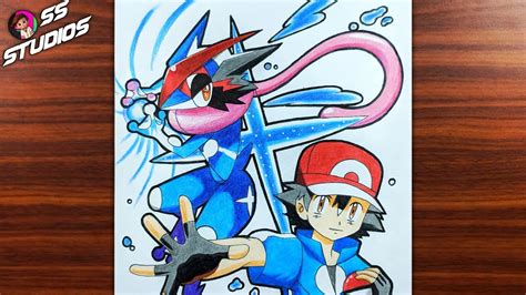 How To Draw Ash and Greninja Pokémon together Pokémon Drawing Part 2