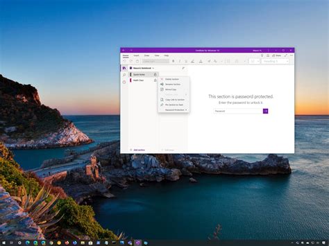 How To Password Protect Onenote Section On Windows 10 Windows Central