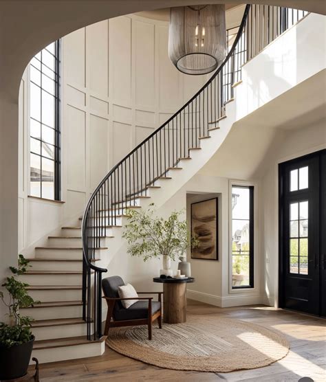 Double Stairs Entry Curved Stairs Entrance Double Sided Staircase