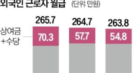 한사람 몫 못하는데외국인 월급 264만원 부담
