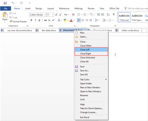 How To Close Other Tabs In Office Tab ExtendOffice Tutorial
