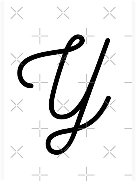 Y Cursiva Calligraphic Alphabet Handwritten Brush Font Uppercase