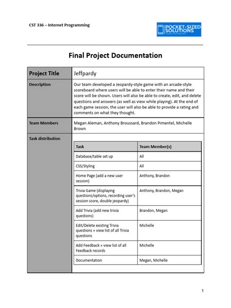 Final Project Documentation Pdf Dynamic Web Page Computing