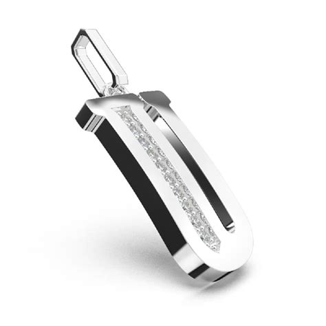 U Script Diamond Pendant 3d Print Model By Thirunavukkarasu S