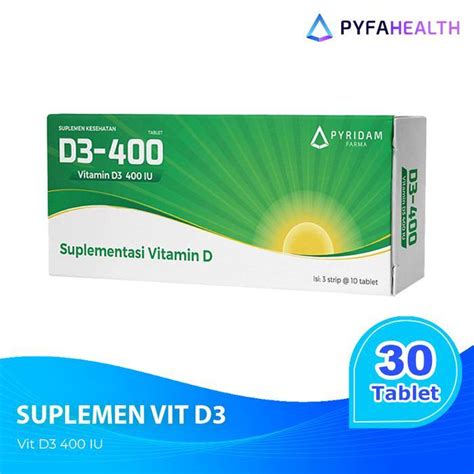 Jual D3 400 Suplemen Vitamin D3 30 Tablet Shopee Indonesia