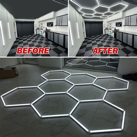 HoneyComb Lumini LED Hexagon Tip Fagure Pentru Garaj Atelier Auto Frizerii Corpuri De