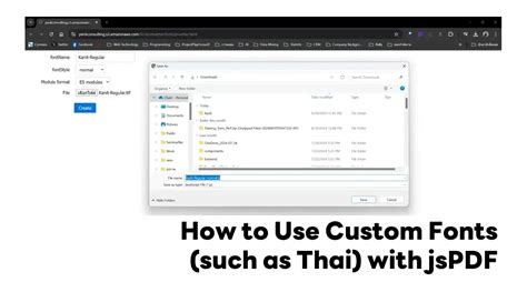 How To Use Custom Fonts Such As Thai With Jspdf Naiwaen Debuggingsoft