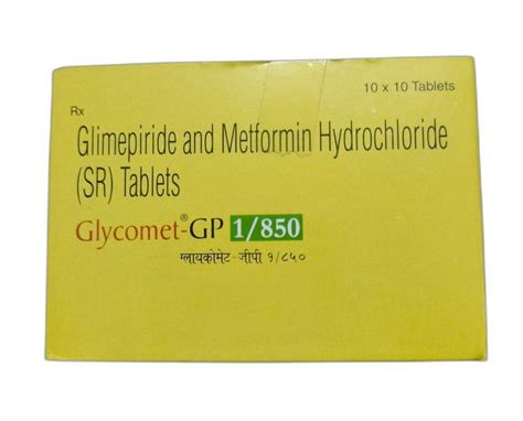 Glycomet Gp Glimepiride And Metformin Hcl Sr Tablets 850 Mg At Rs 480