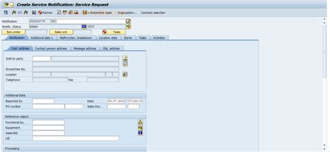IW56 SAP Tcode Create Service Request