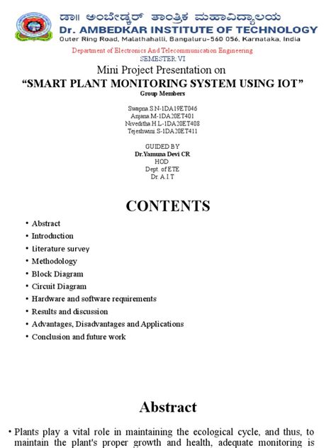 Smart Plant Monitoring System Pdf Relay Internet Of Things