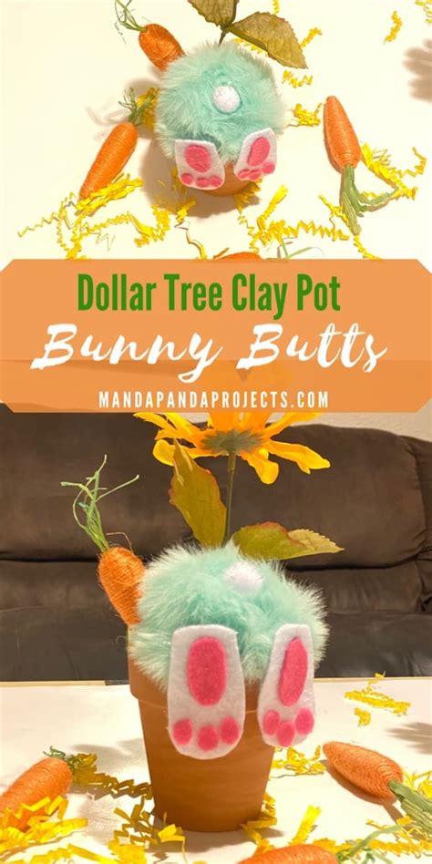 Dollar Tree Bunny Butt Pot Adorable Easter Bunny Butt Craft