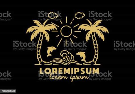 로렘 Ipsum 텍스트 디자인비치 웨이브 라인 아트 서핑 바다에 대한 스톡 벡터 아트 및 기타 이미지 서핑 바다 호텔 0