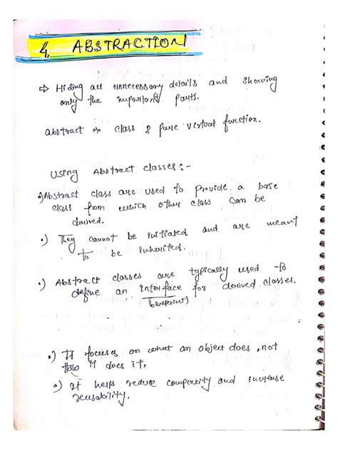 Abstraction Notes Pdf