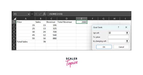 what if analysis in excel scaler topics
