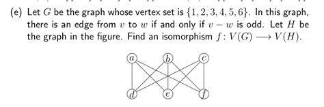 Solved E Let G Be The Graph Whose Vertex Set Is Chegg Com
