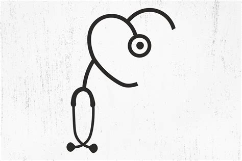 Stethoscope Svg Heart Stethoscope Svg Cardiac Stethoscope Etsy