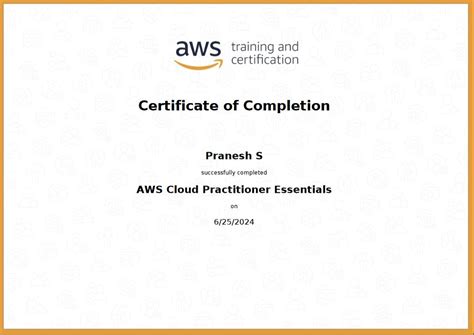 Aws Cloudcomputing Certification Professionalgrowth Pranesh Sampath