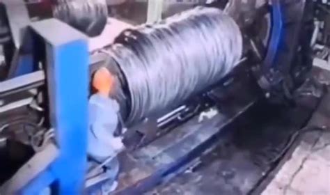 Horrifying Moment Of A Man Crushed By A Machine In Workplace Reelleak