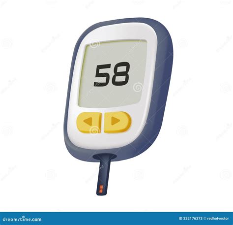 Set Of Glucometer For Sugar Level Test In Cartoon Design For World Diabetes Day Design Vector