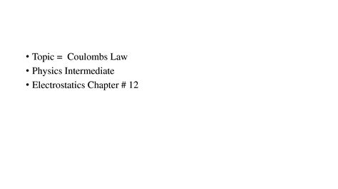 Solution Coulombs Law Studypool