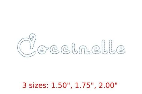 Coccinelle Bean Stitch Outline Font Creative Fabrica