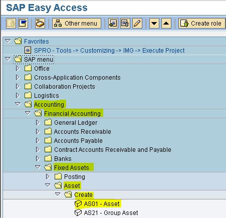 SAP FICO MODULE LEARNING Create Main Asset Master