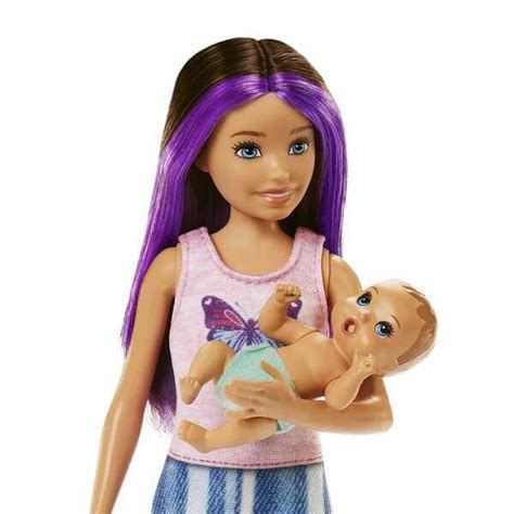 Coffret Barbie Skipper Baby Sitter Bébé au Lit Mattel King Jouet