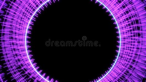 Circle Radial Patterns Purple Wobble Xl Animation Loop Stock Footage
