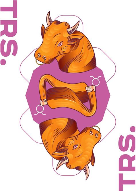 Taurus Zodiac Sign Vector Illustration Taurus Zodiac Vector