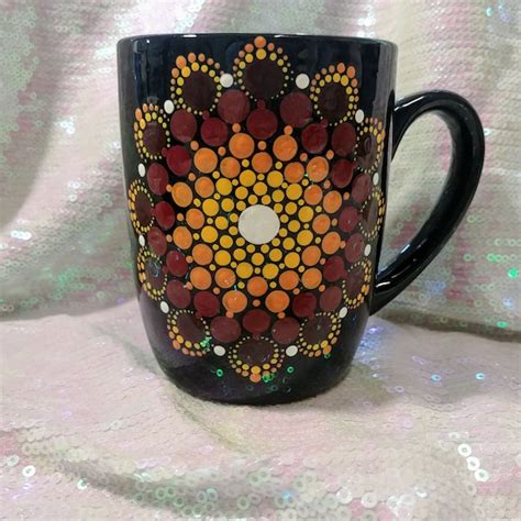 Red Mandala Coffee Mugs Etsy